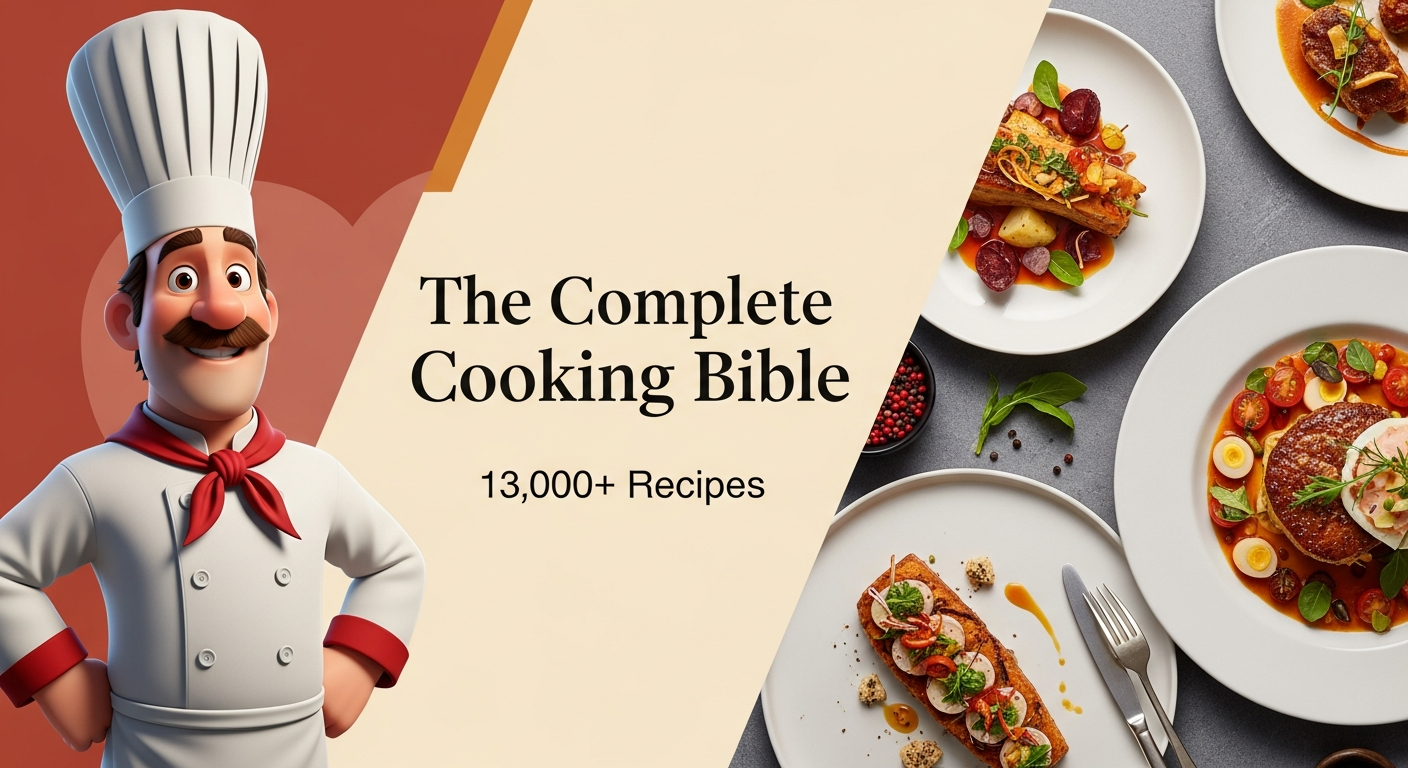 The Complete Cooking Bible - 13,000+ Free Recipes with AI Assistant